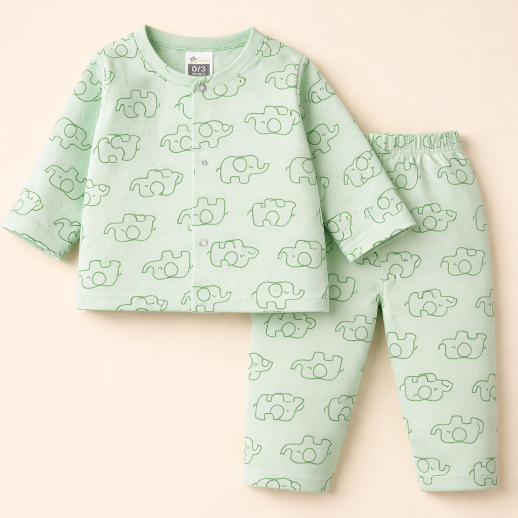 Buy Now Baby Sleepsuit Green| Baby Clothes | babyplanet.pk – Baby Planet