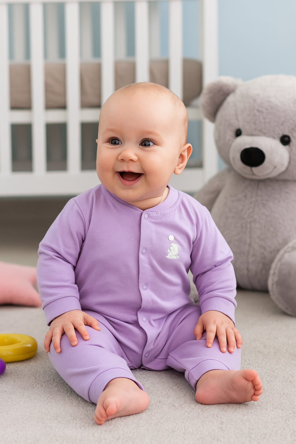 Love Purple Baby Sleepsuit – Soft & Cozy | babyplanet.pk – Baby Planet