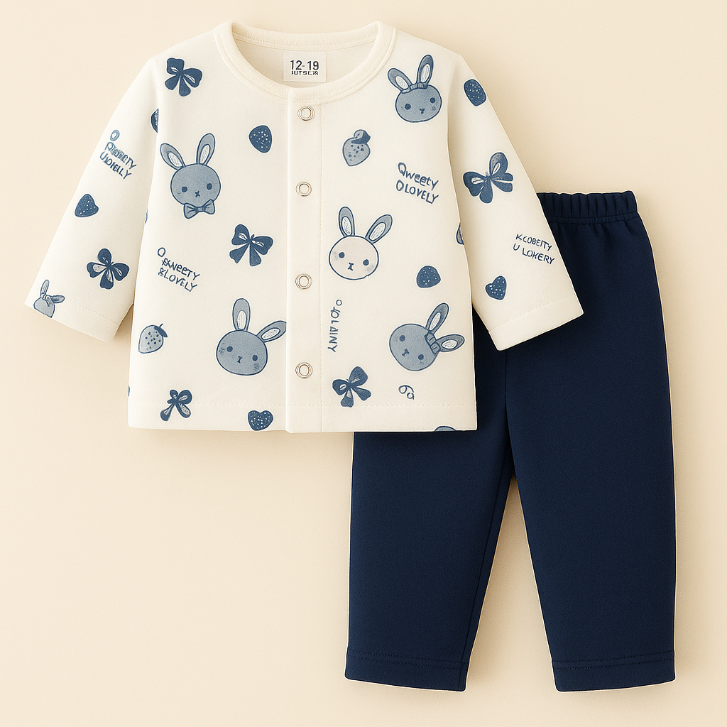 View Product Fleece Sleepsuit Rabbit Navy Blue| Newborn Clot – Baby Planet