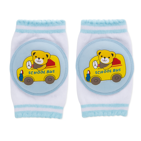 Explore Collection Bear Bus Blue Baby Knee Pads | Baby Knee – Baby Planet