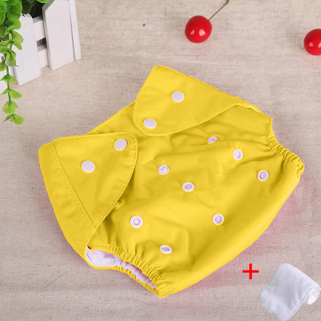 Baby Adjustable Reusable Nappy With Reusable Cloth Yellow - Sunshine ...