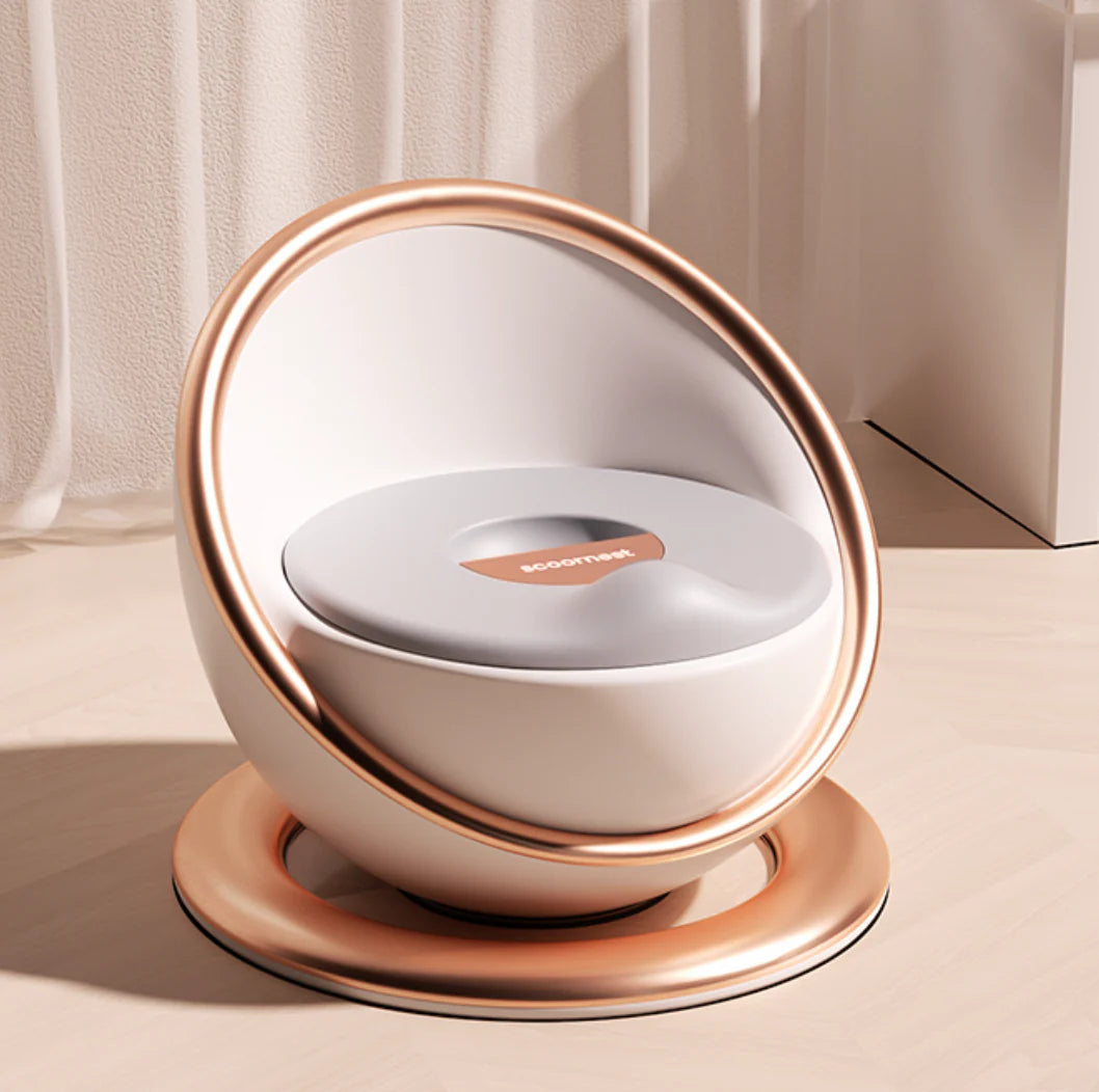Explore Collection Potty Trainer – Golden White safety | bab – Baby Planet