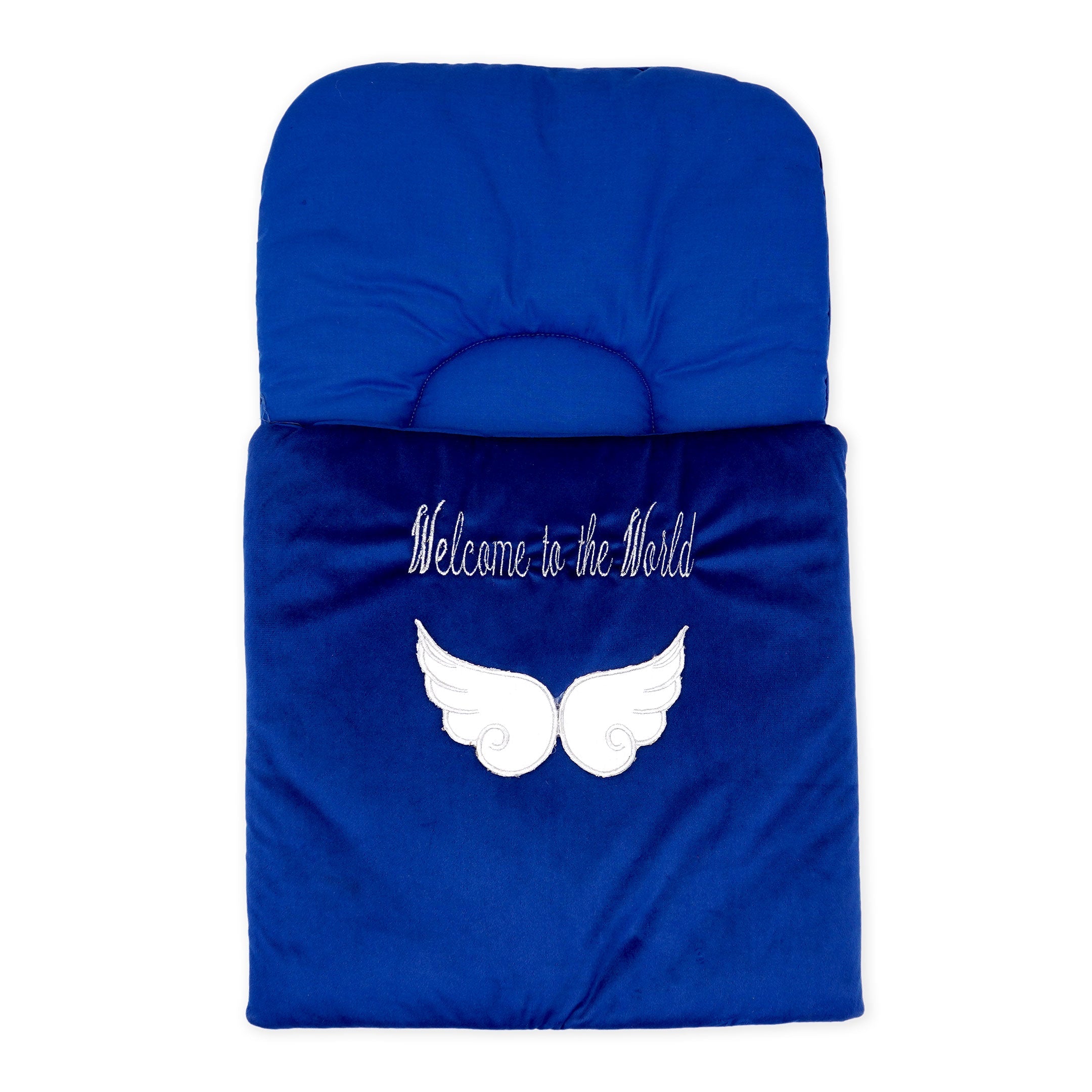 Baby Velvet Carry Nest Small Wing Blue - Bloom Baby – Baby Planet