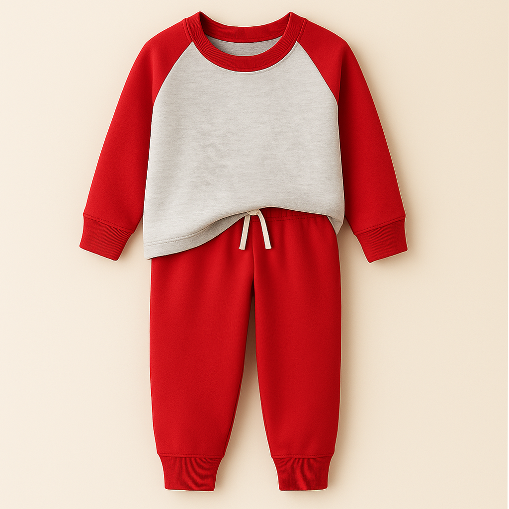 Find Your Size Kids Printed Tracksuit Raglan Red| Children's – Baby Planet