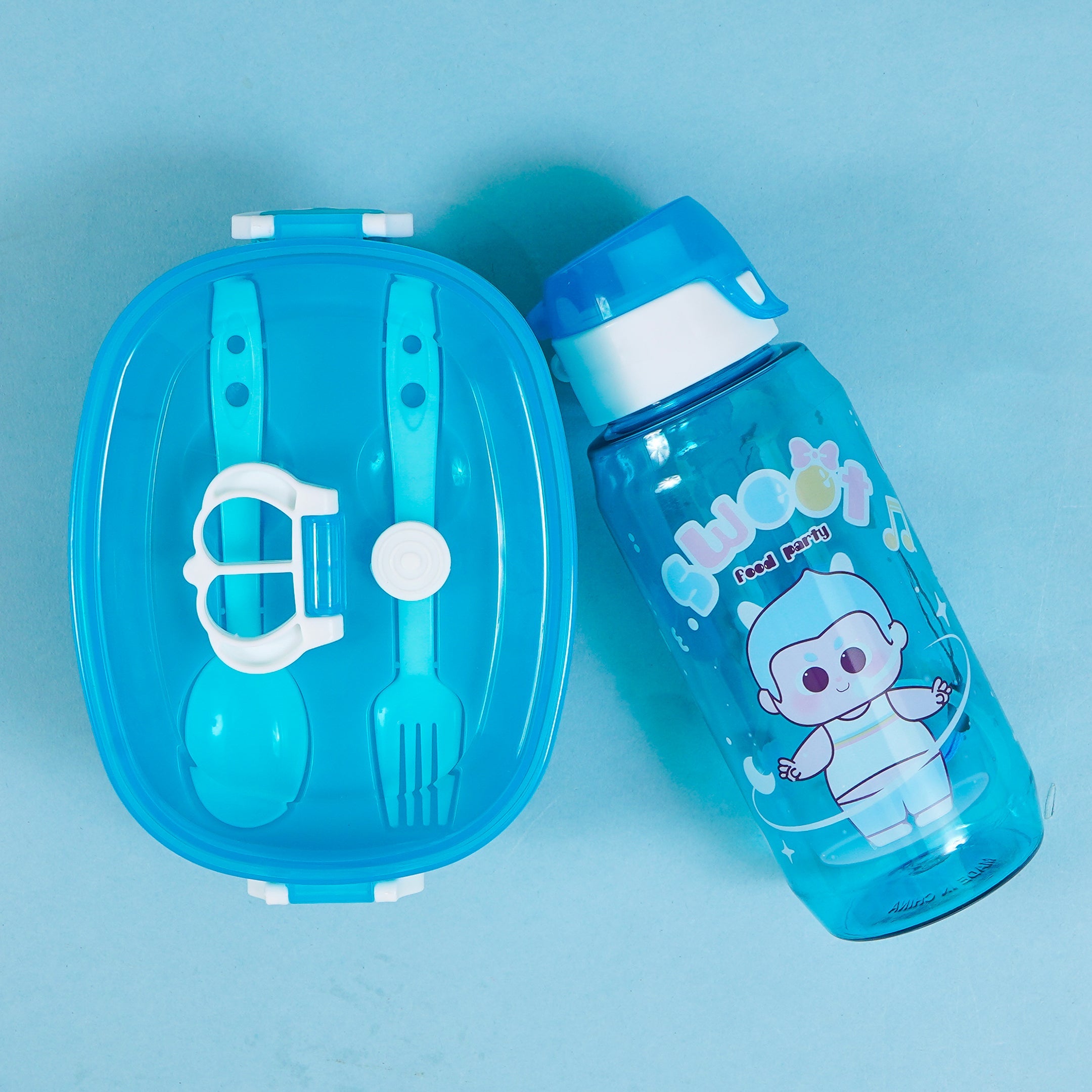 Kids Lunch Box & Water Bottle Set Sea Green - Sunshine – Baby Planet