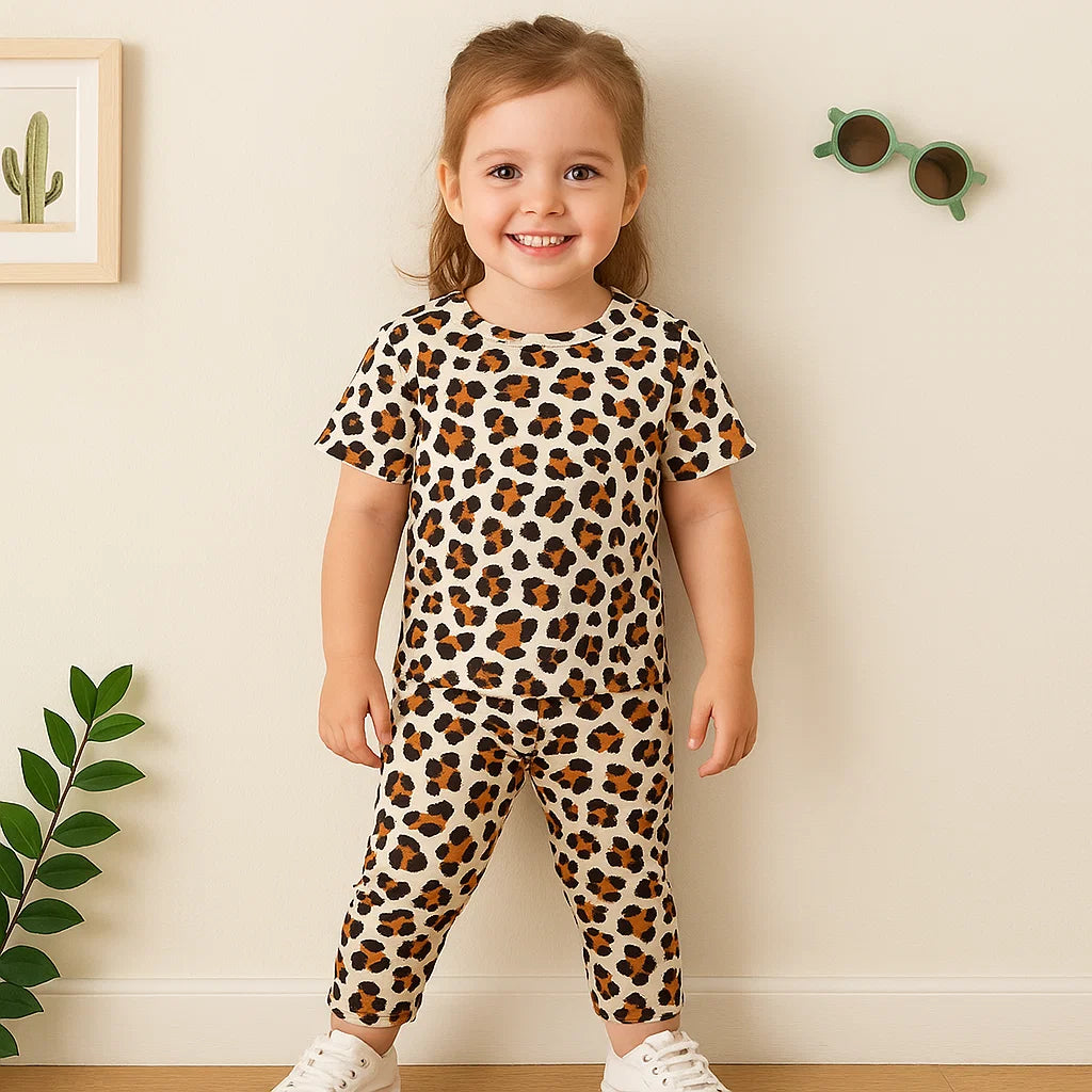 Shop Leopard Beige Pajama Set – Wild & Cool | babyplanet.pk – Baby Planet
