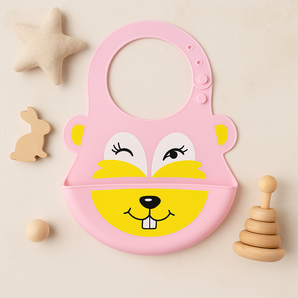 Baby Plastic Bib Pink - Sunshine – Baby Planet